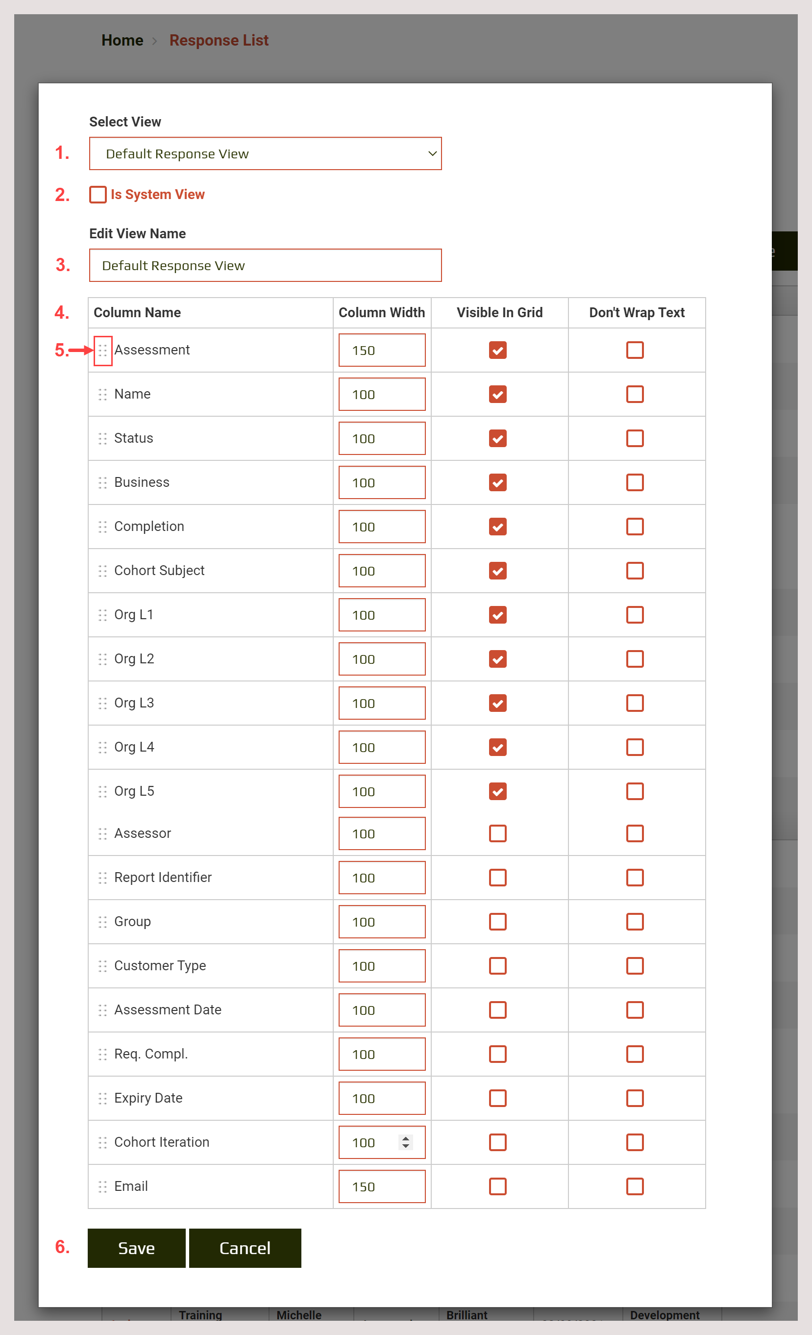 Cohort and Response List Views – Brilliant Assessments