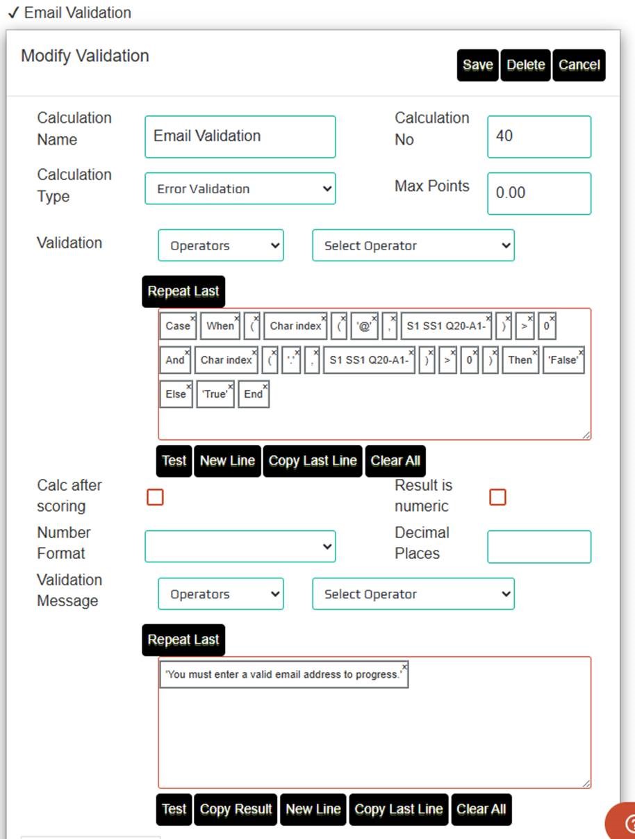 Validations – Brilliant Assessments