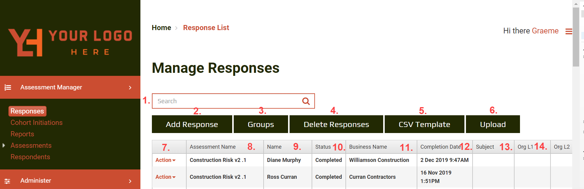 Response List – Brilliant Assessments