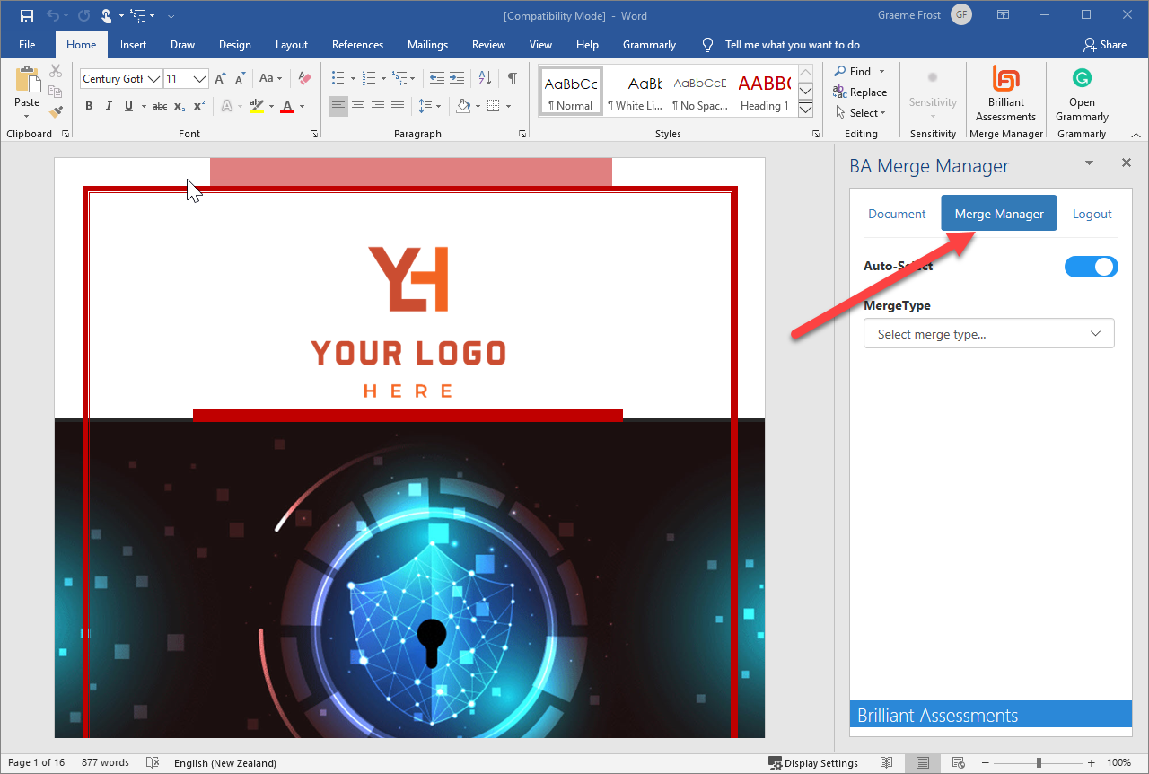 Using the BA Merge Manager Word Add-In – Brilliant Assessments
